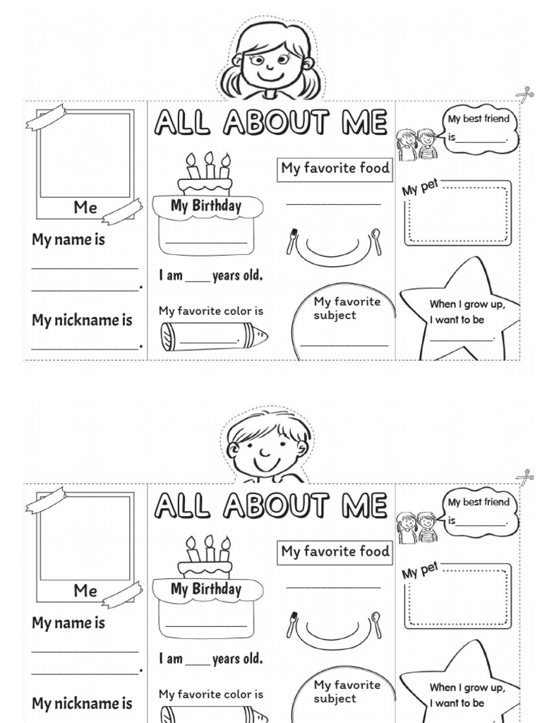 Personal Profile Template for Kids | PDF