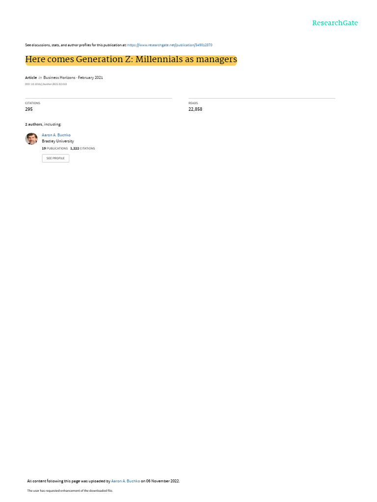 Managing Generation Z: Millennial Leaders | PDF | Millennials | Leadership