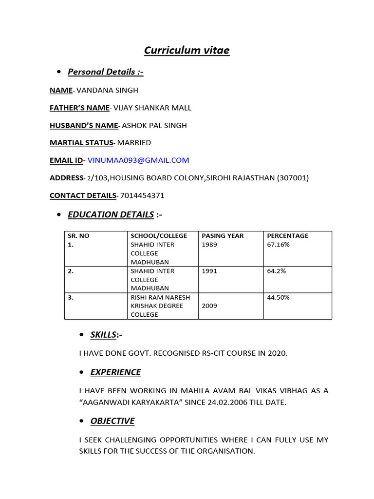 Curriculum Vitae | PDF