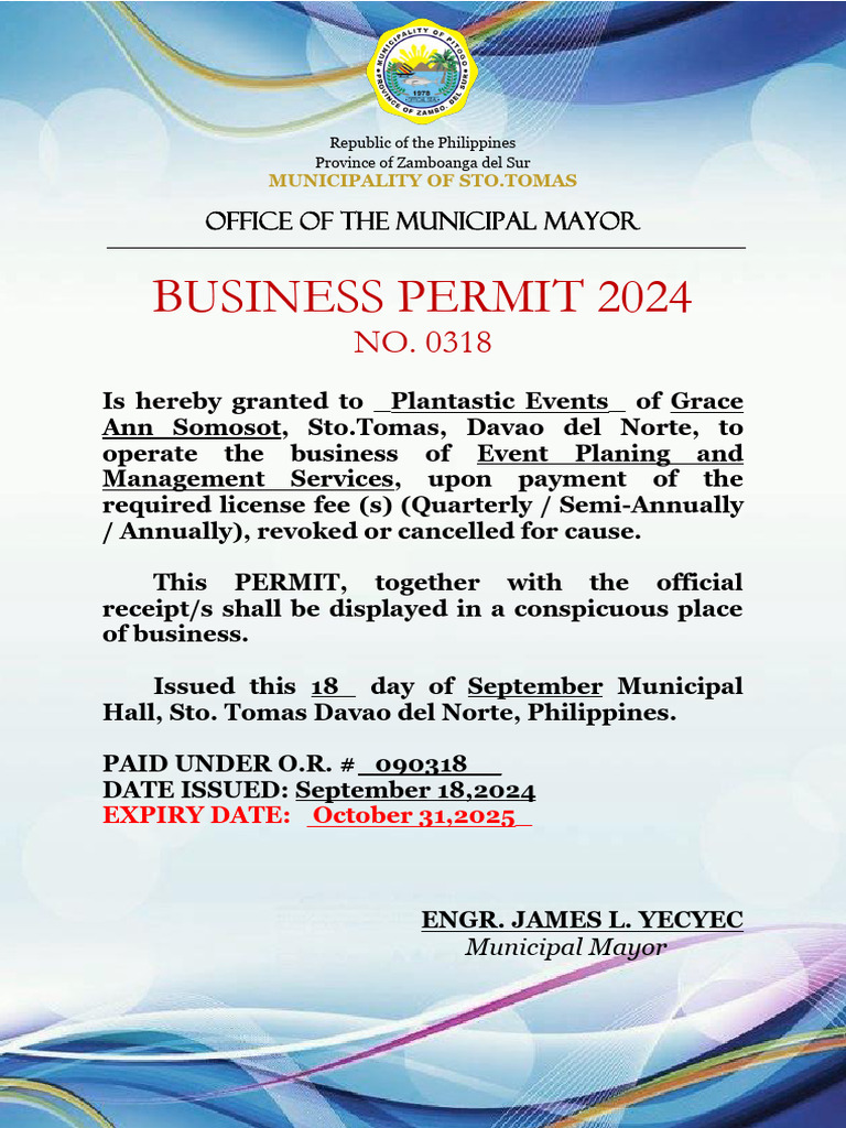 Event Permit for Plantastic Events 2024 | PDF