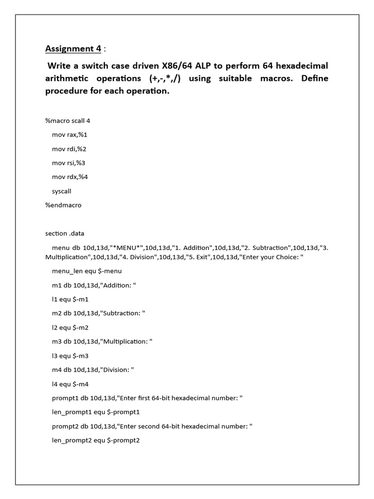 Assignment 4 MIC | PDF | Computer Programming | Computer Hardware