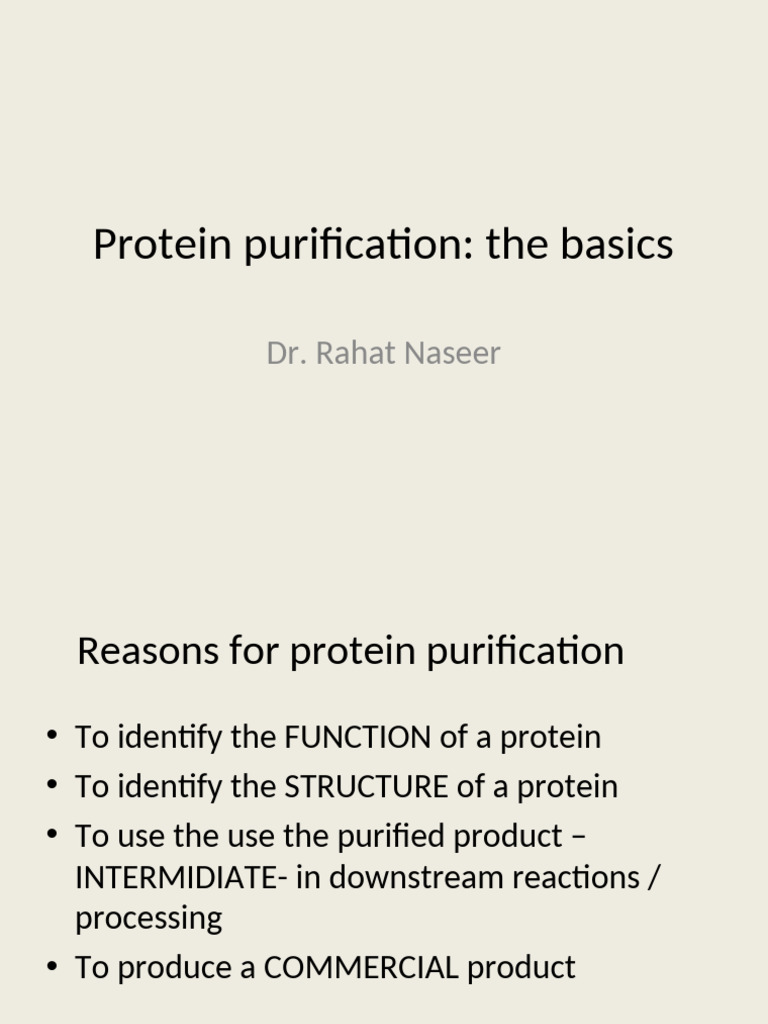 Protein Purification Techniques Explained | PDF | Protein Purification ...