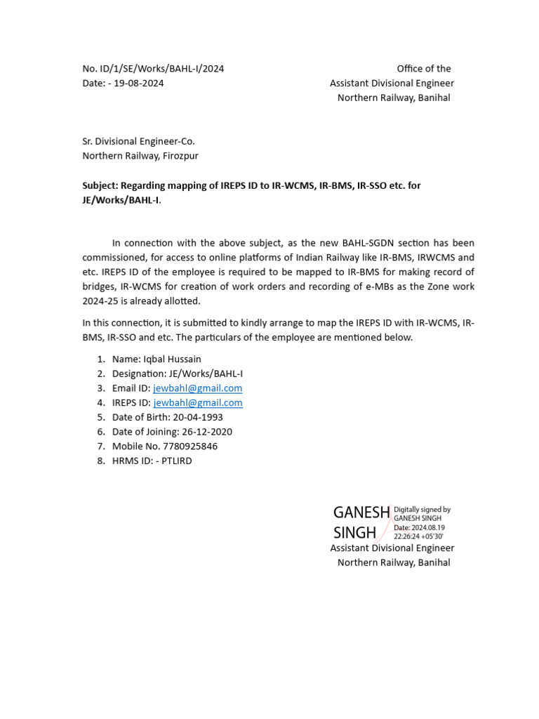Mapping IREPS ID for Railway Access | PDF