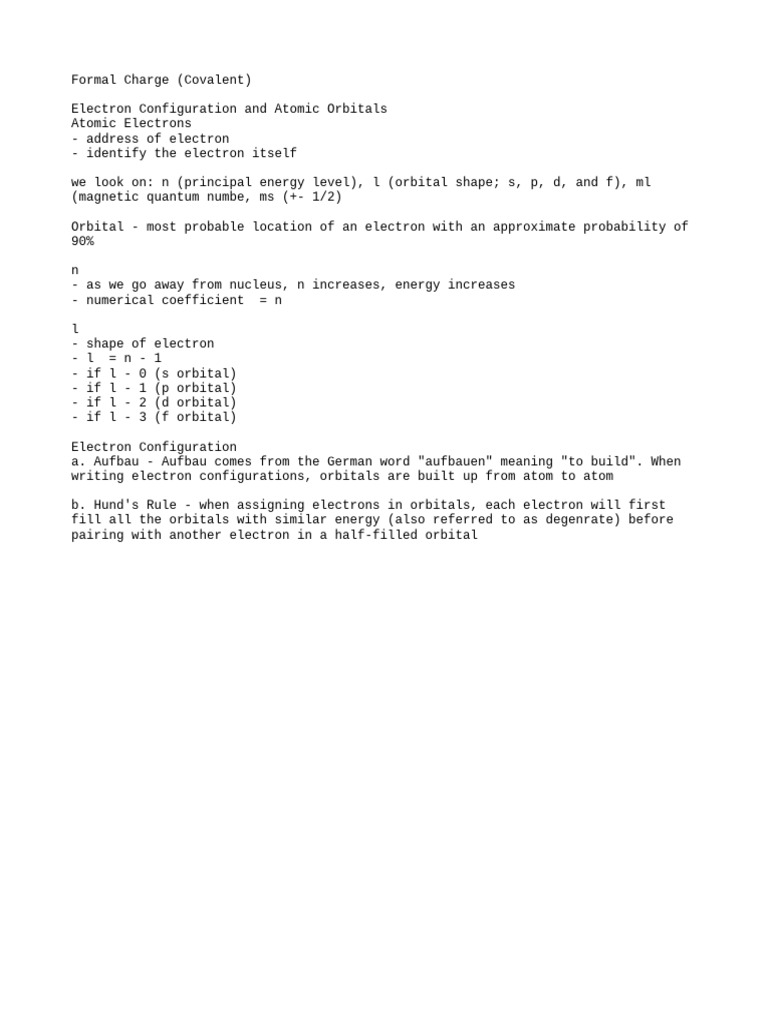 CHEM Electron Config | PDF