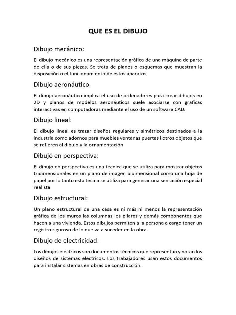 Tipos de Dibujo: Guía Completa | PDF