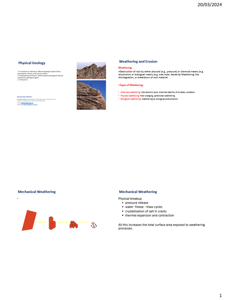 Understanding Weathering and Erosion | PDF | Weathering | Glacier