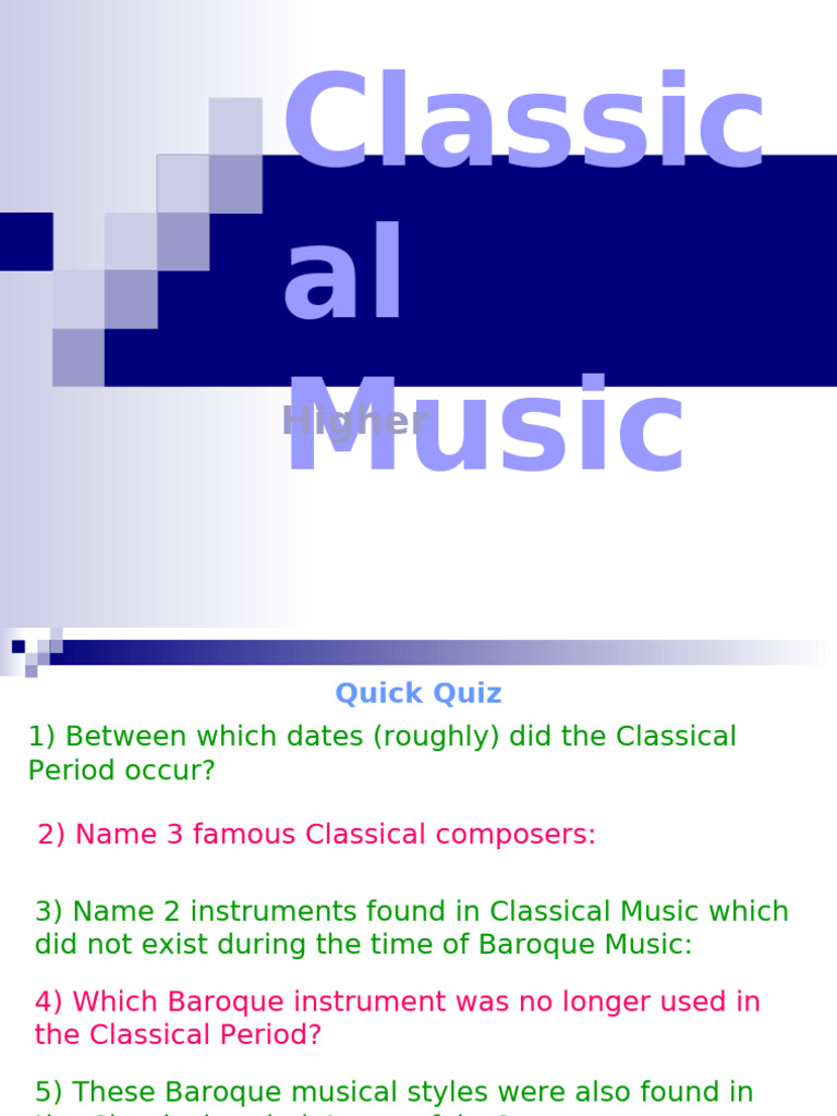 Music Classical Music | PDF | Classical Period (Music) | Concerto