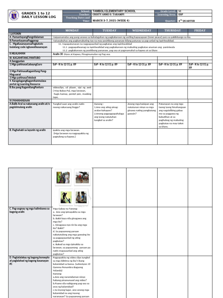 DLL_ESP 6_Q4_W4 | PDF