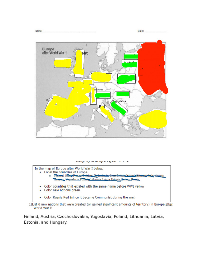 Wwi Map | PDF