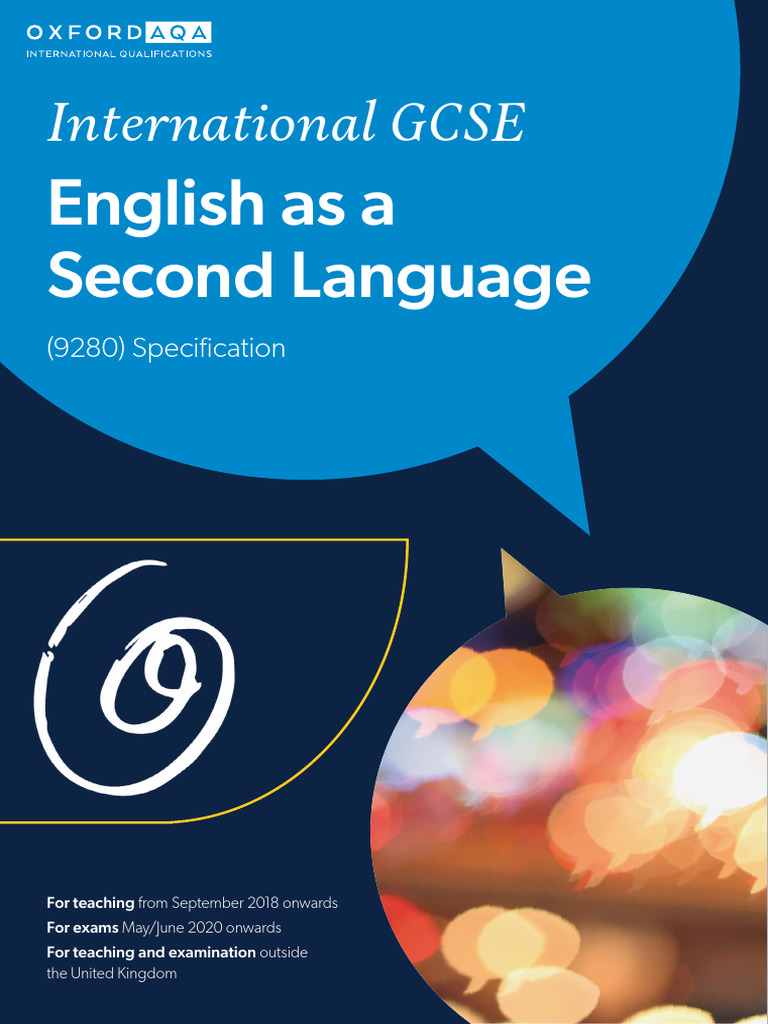 Oxfordaqa Gcse English As A Second Language Specification | PDF ...