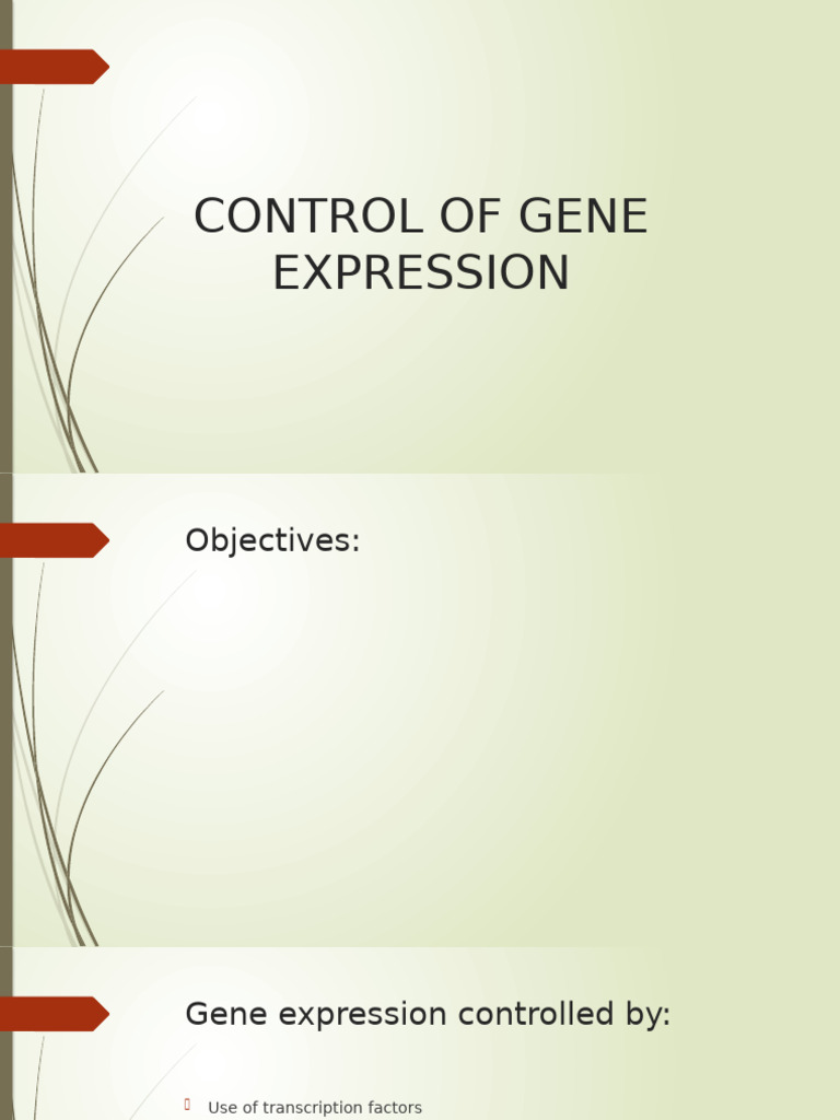 Control of Gene Expression | PDF | Gene Expression | Gene