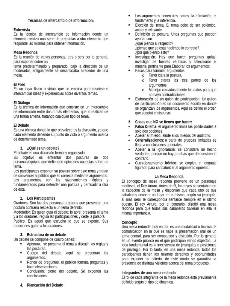 Técnicas de Discusión Grupal | PDF | Argumento