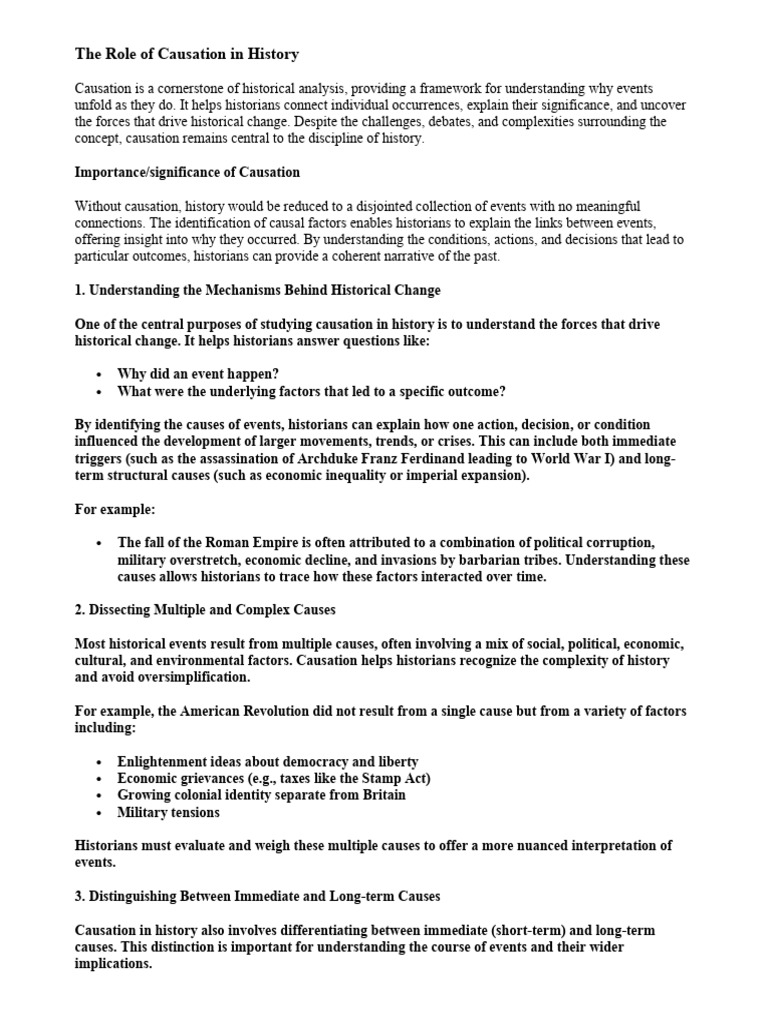 causation and Accidents in History | PDF | Determinism | Causality