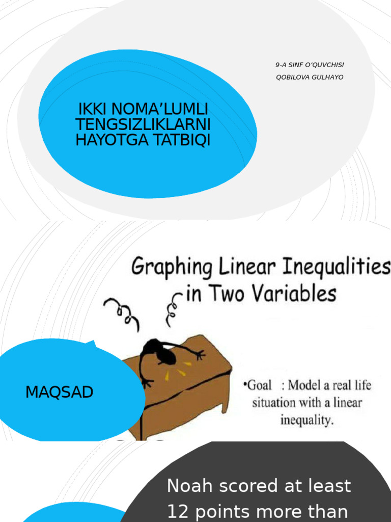 Inequalities in Real-Life Scenarios | PDF