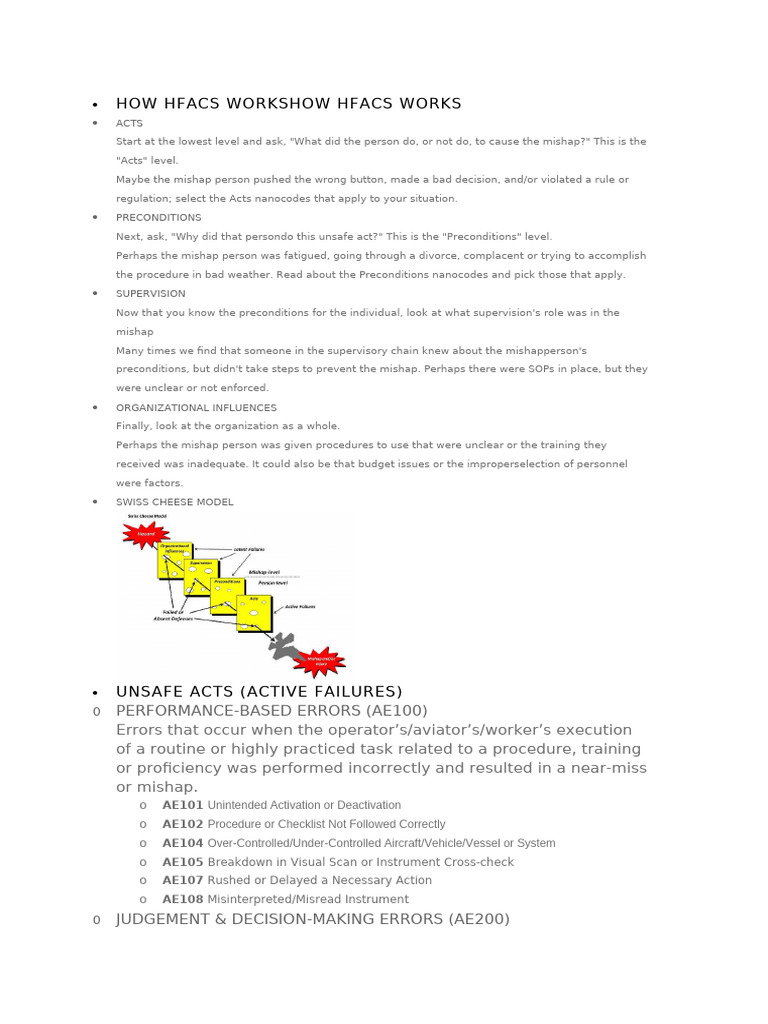 How HFACS Works | PDF | Risk | Attention