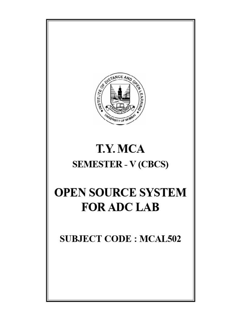 MCA SEM V Open Source System For ADC Lab | PDF | Server (Computing) | Interface (Computing)