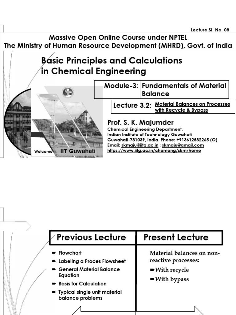 LSN 8-Module 3-Lecture 3-2 | PDF | Distillation | Mole (Unit)