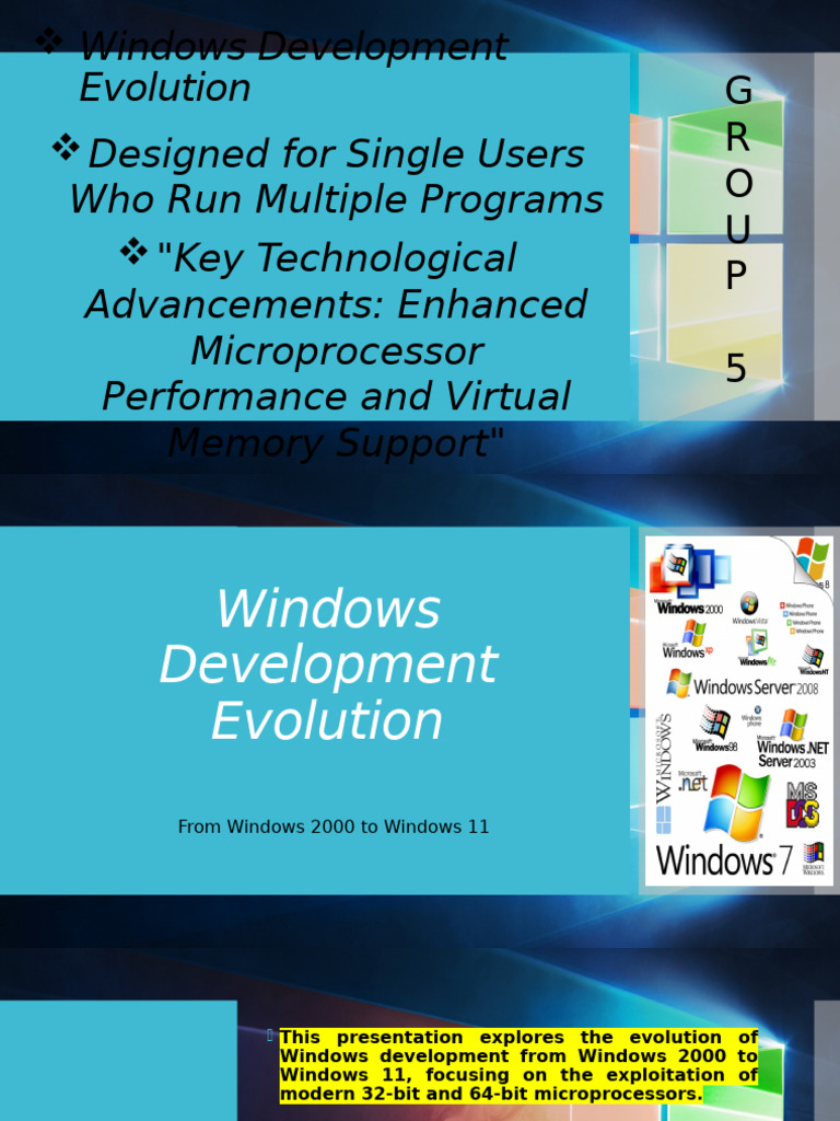 Windows Development Evolution | PDF | Microsoft Windows | Computer Data Storage