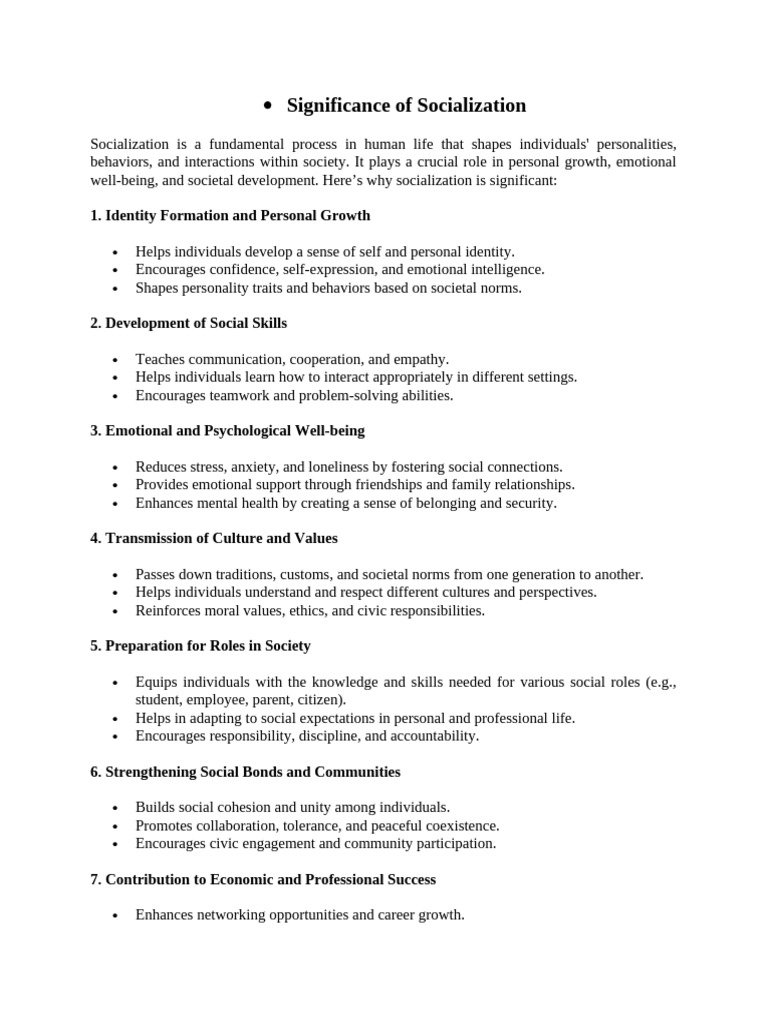 Socialization Additional | PDF | Socialization | Social Skills