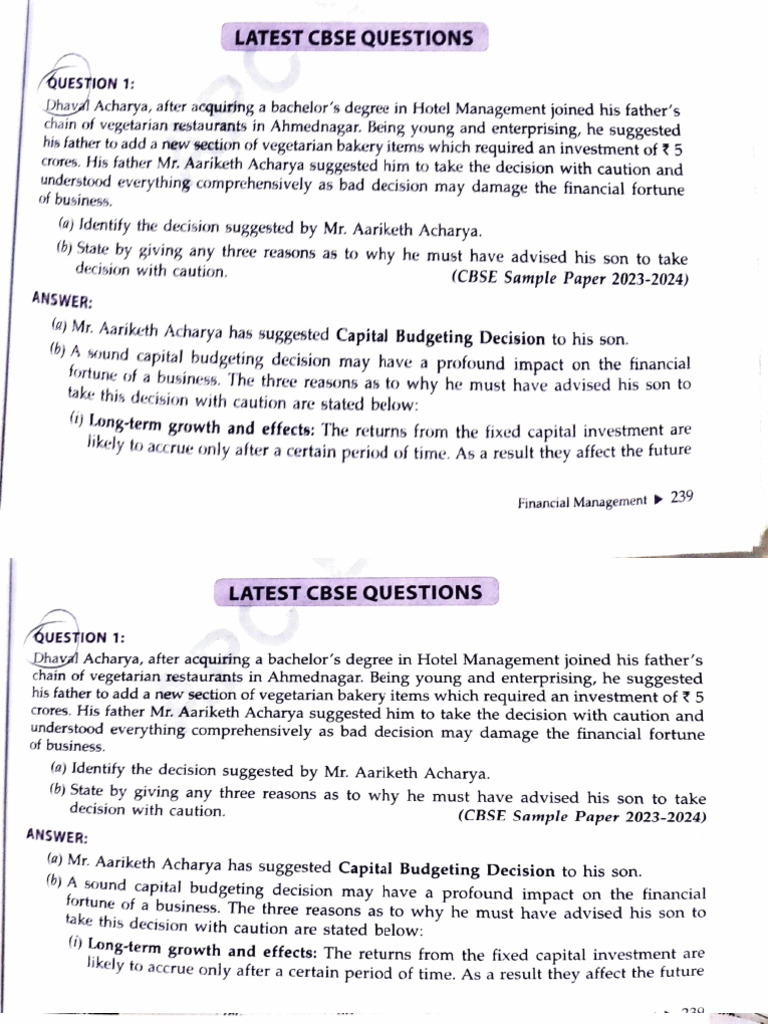 Financial Management Case Studies | PDF