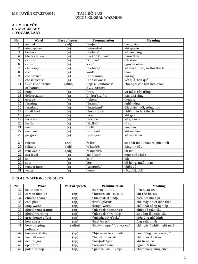TA11 BỘ 1 U5 | PDF