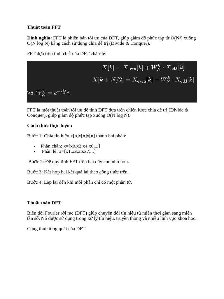 Thuật toán FFT | PDF