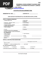 SACCO Loan Application Form | PDF | Loans | Banking