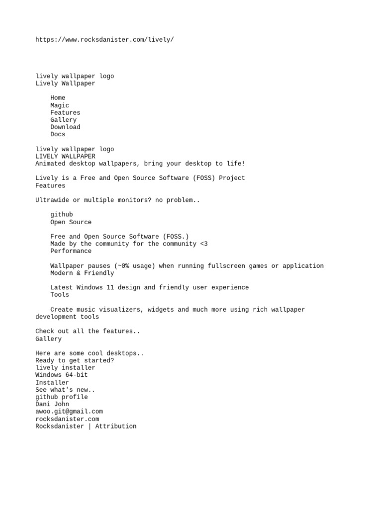 Lively Wallpaper by Rocksdanister 2024-11-12 Save Text To File | PDF