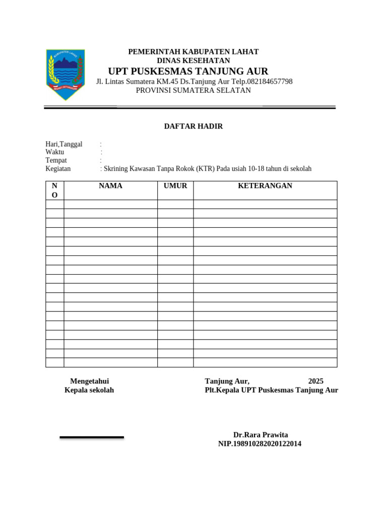 Daftar Hadir Dan Undangan | PDF
