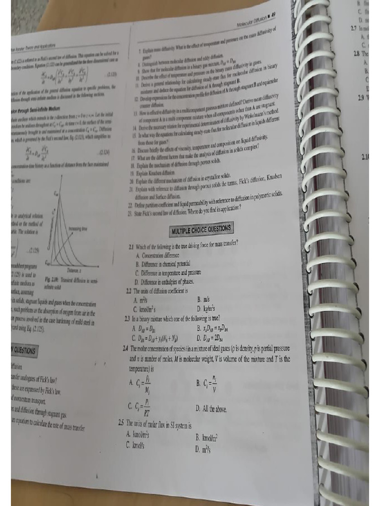 KV narayan Mass transfer Mid sem | PDF