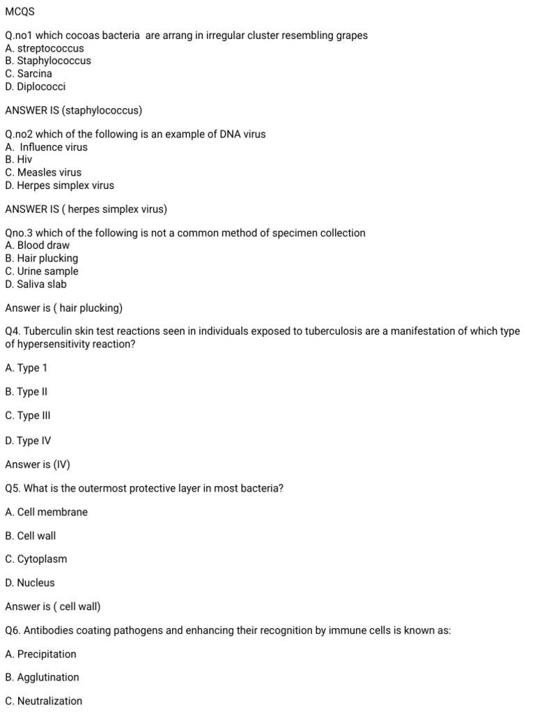 Pathology Paper 1 2023 Mcqs Etc | PDF | Bacteria | Virus