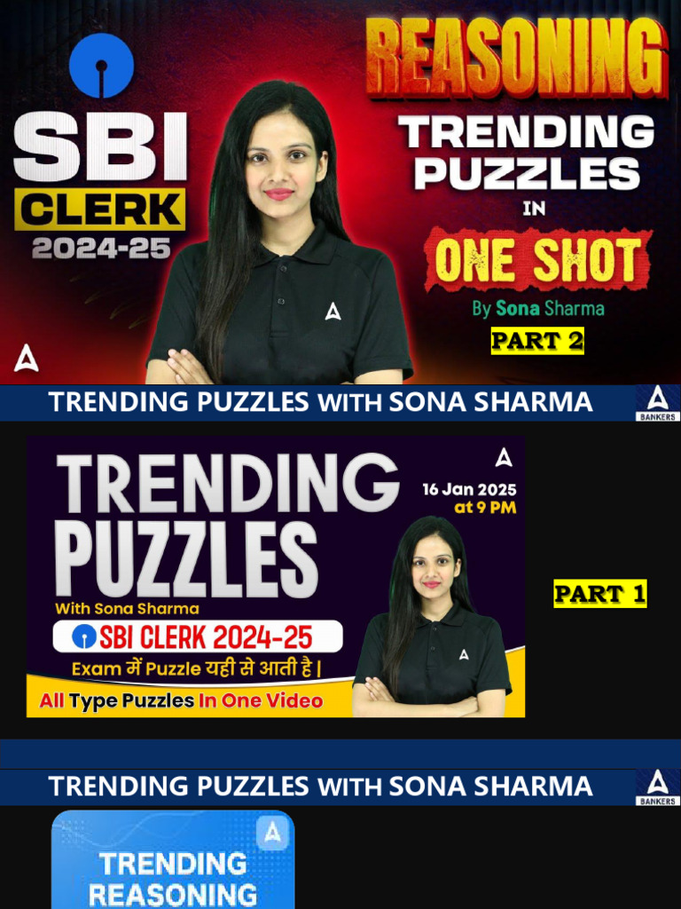 Trending Puzzles With Sona Sharma in One Shot Part 2 | PDF