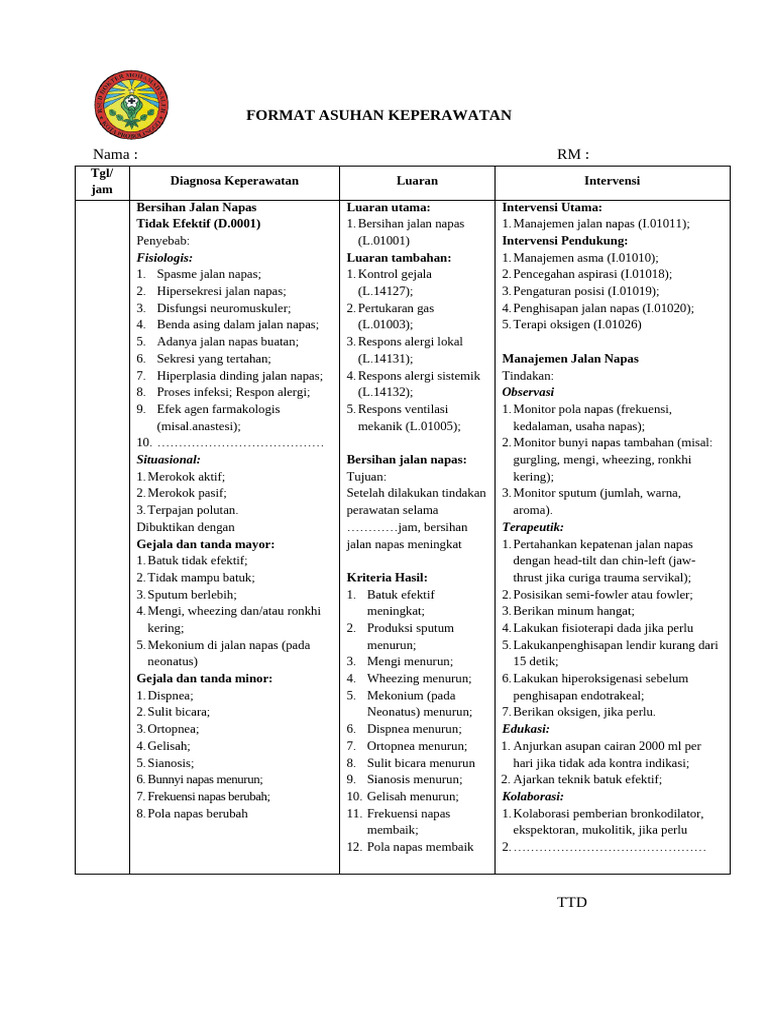 Panduan Asuhan Keperawatan | PDF