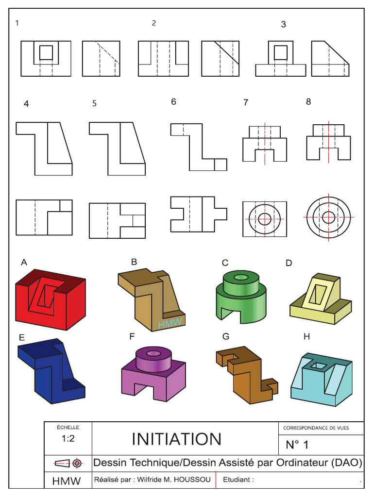 Basics Engineering Drawing HMW n1 | PDF