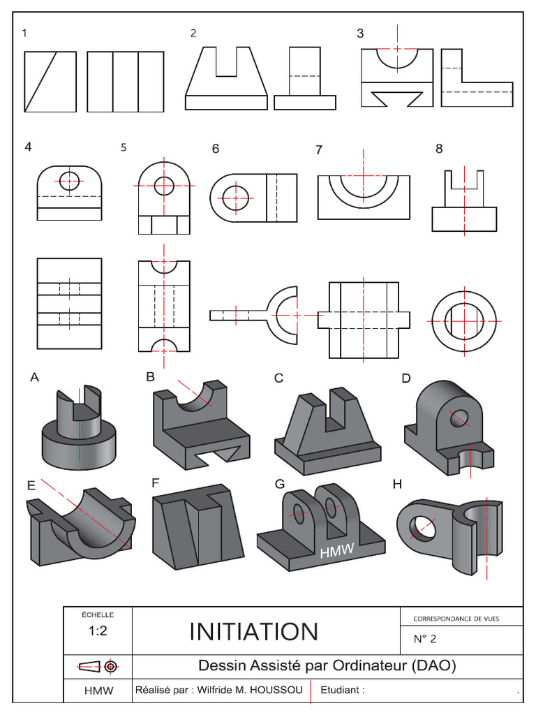 Basics Engineering Drawing Hmw n2 | PDF