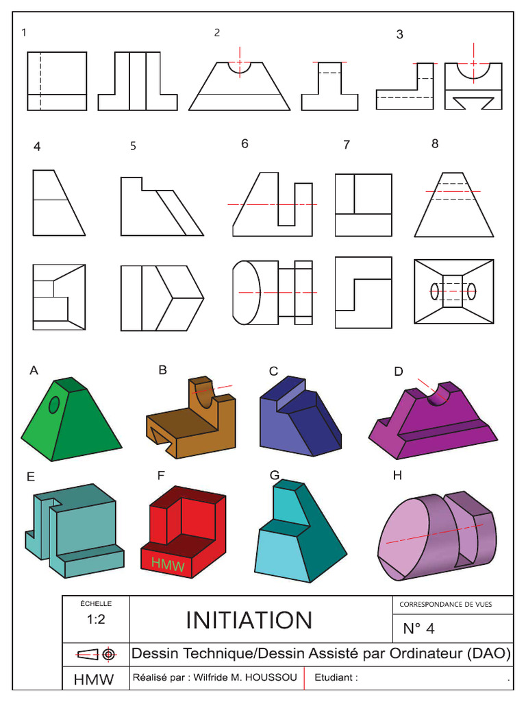 Basics Engineering Drawing Hmw n4 | PDF