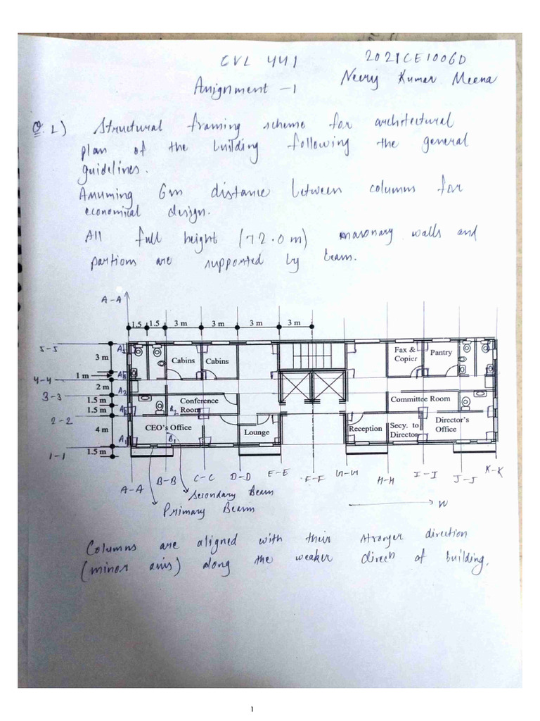 2021CE10060 Assignment1 | PDF | Beam (Structure) | Building Engineering