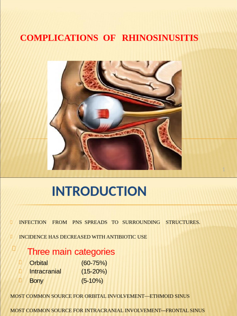 Complications of Sinusitis-2 | PDF | Headache | Thrombosis