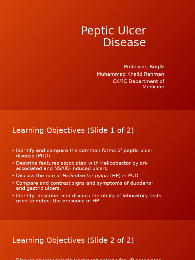 Peptic Ulcer Disease | PDF | Nonsteroidal Anti Inflammatory Drug ...