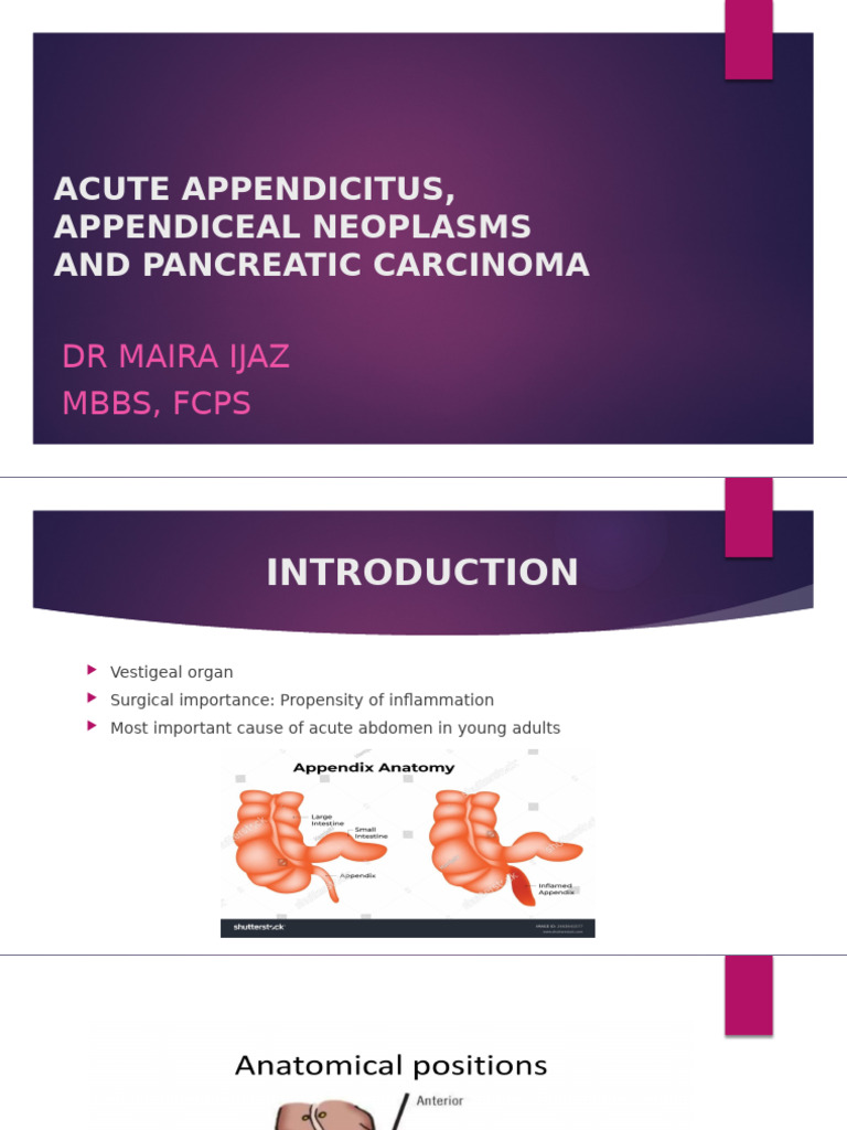 Acute Appendicitus and Appendical Neoplasms | PDF | Pancreatic Cancer ...