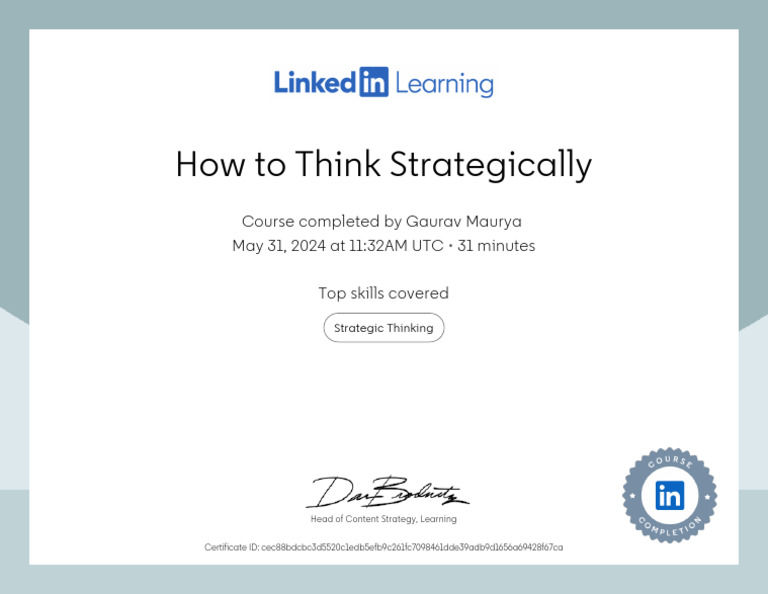 How To Think Strategically | PDF