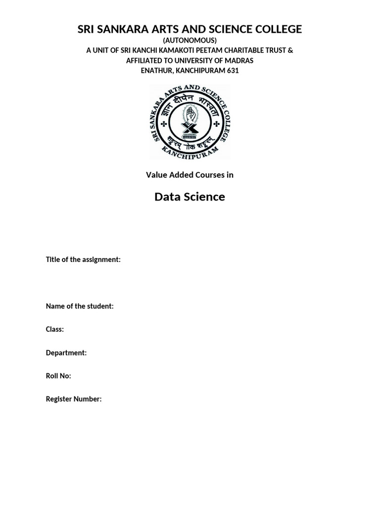 Data Science Courses for Students | PDF