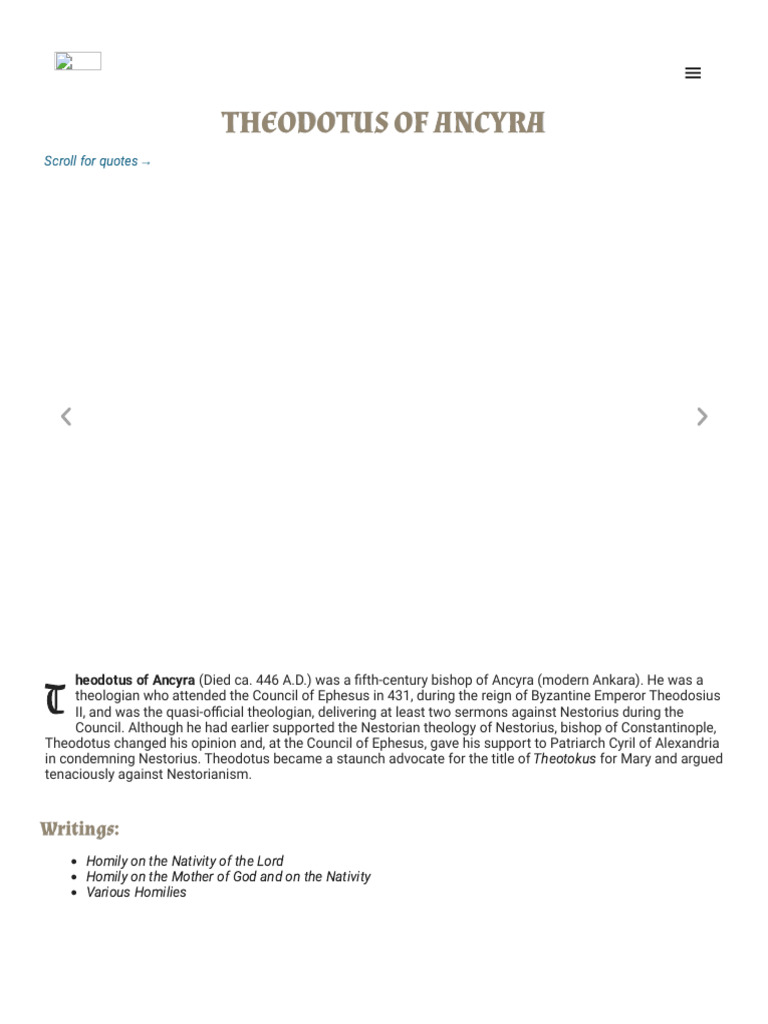 Theodotus of Ancyra - The 4 Marks | PDF | Religious Belief And Doctrine