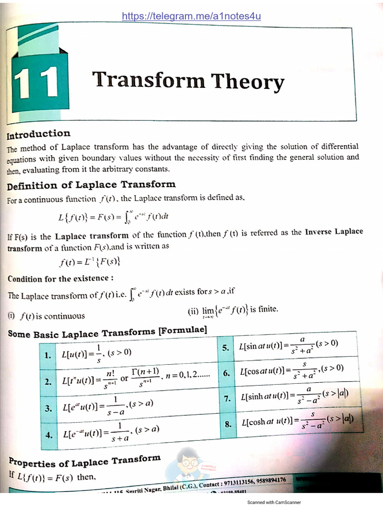 CH 11 Transform Theory_watermark Copy | PDF