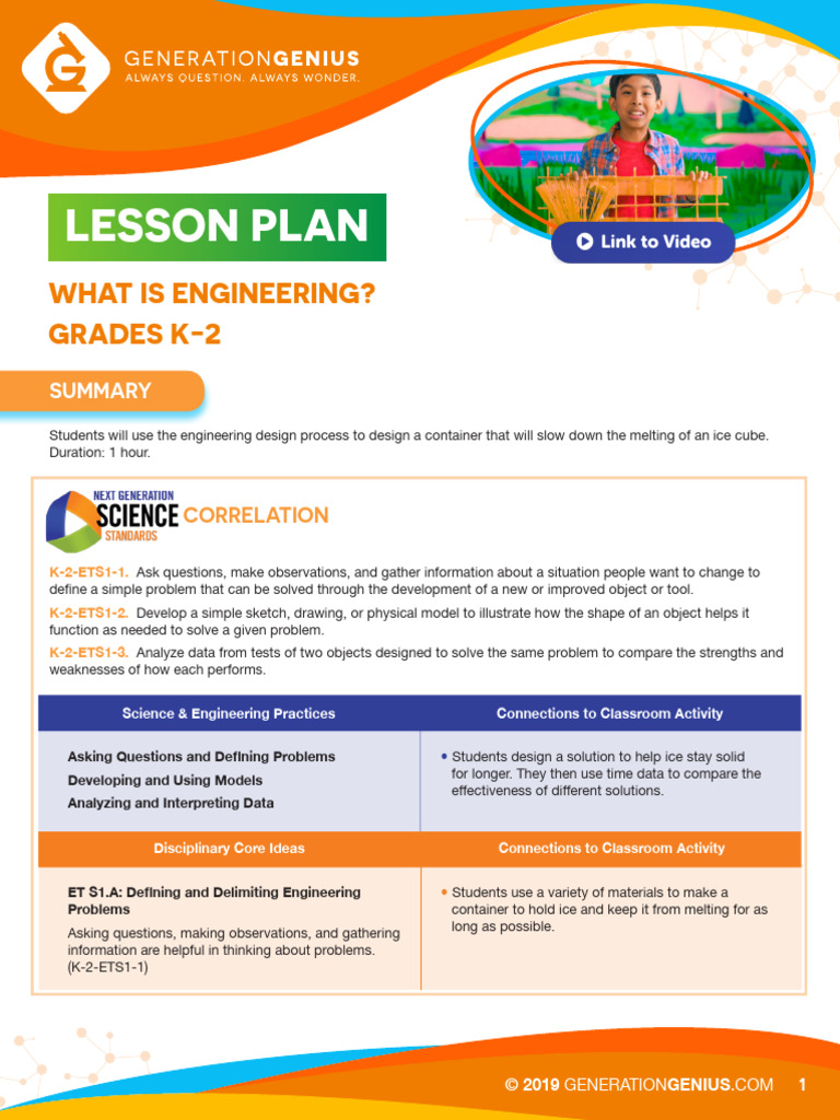 What Is Engineering Lesson Plan GG | PDF | Engineering | Cognition