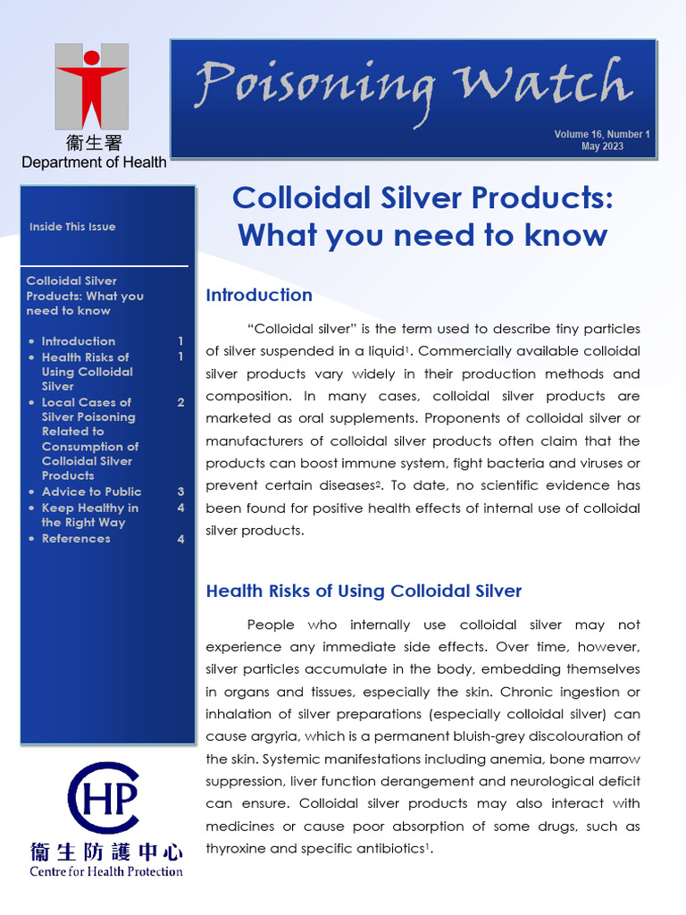 Colloidal Silver: Risks and Cases of Argyria | PDF | Health Care ...