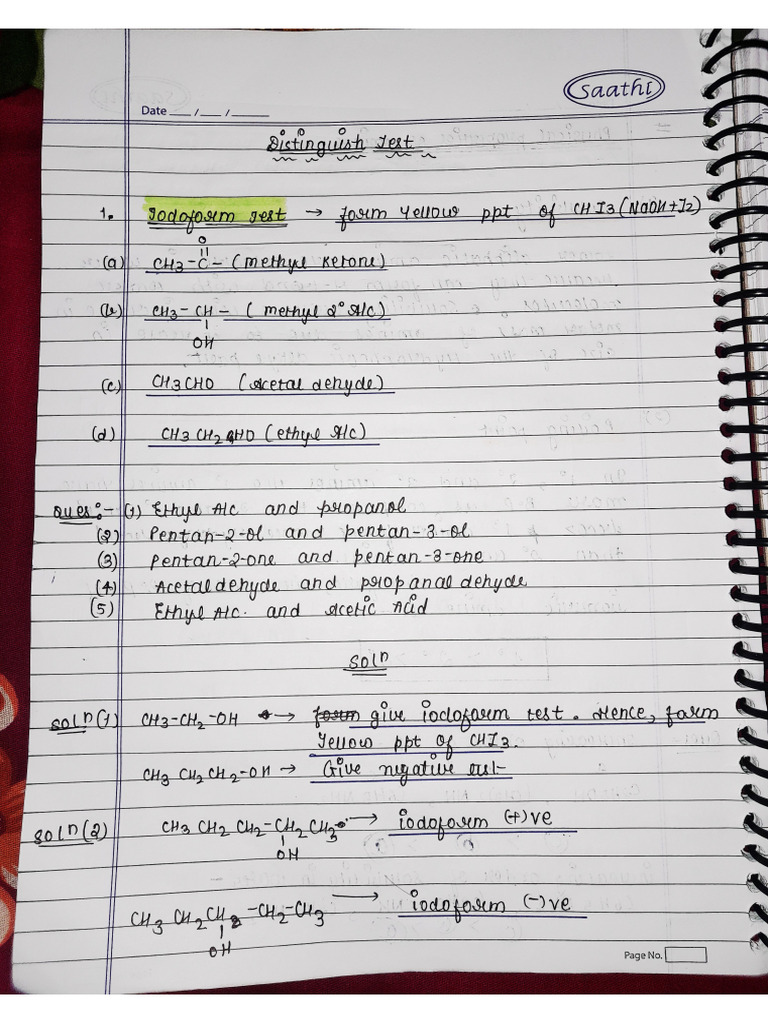 Class12th - Distinguish Tests | PDF