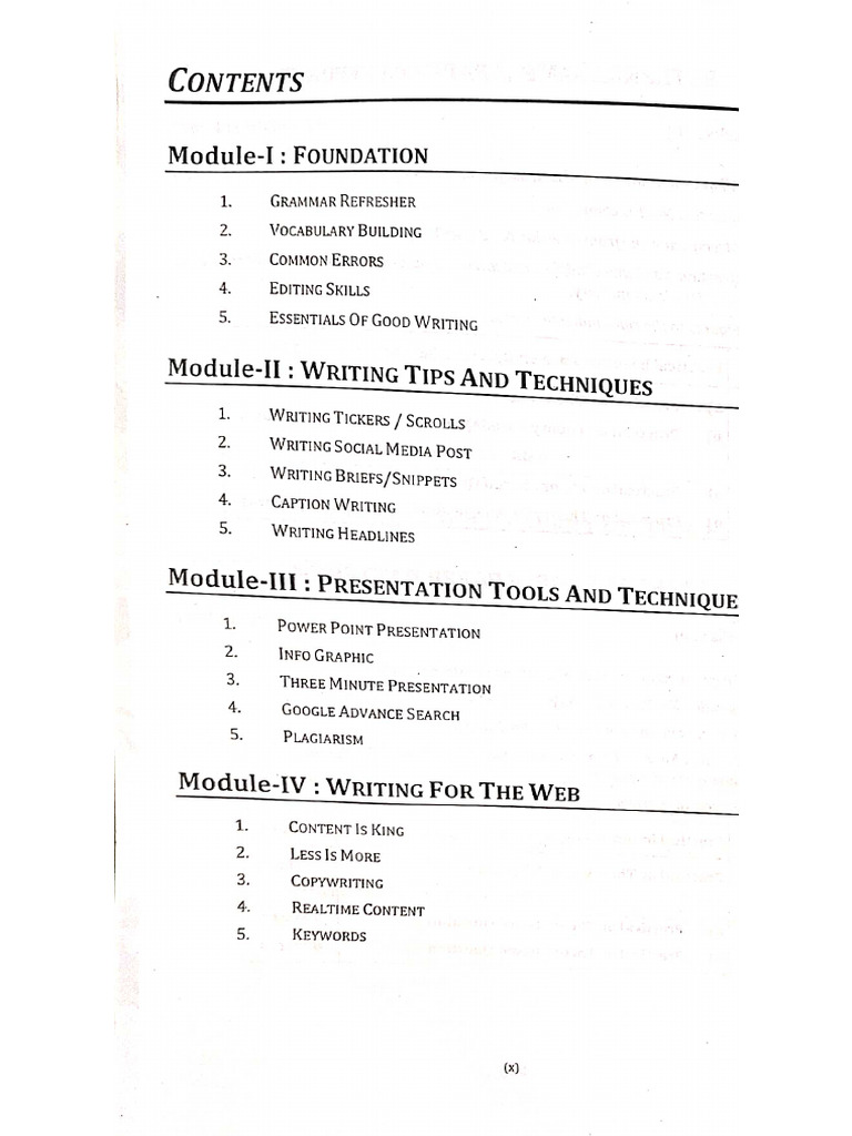 content writing Module 1 | PDF
