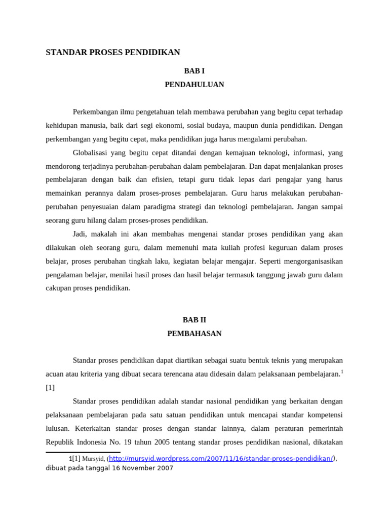 Standar Proses Pendidikan | PDF