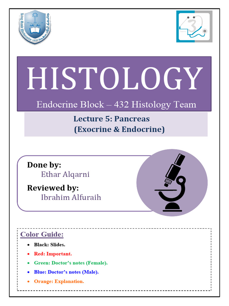 [5]- Pancreas (Exocrine & Endocrine) | PDF | Pancreas | Endocrine System